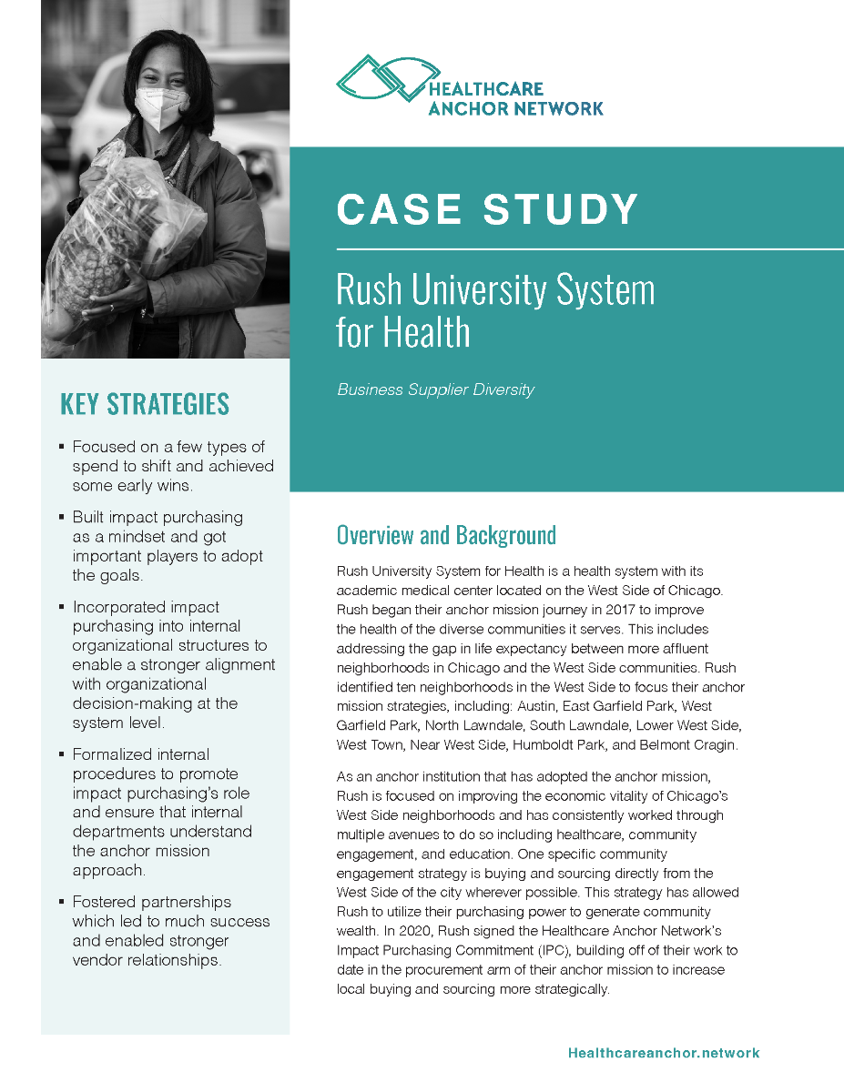 New HAN case study on Rush’s Impact Purchasing strategies